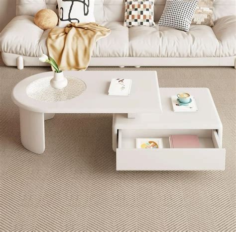 Miuuod Extenable Coffee Table For Living Roomcenter Table With Storage Spacelow Coffee Table