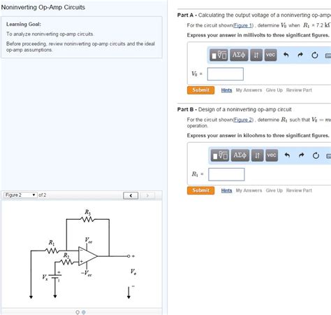 Solved Noninverting Op Amp Circuits Learning Goal To