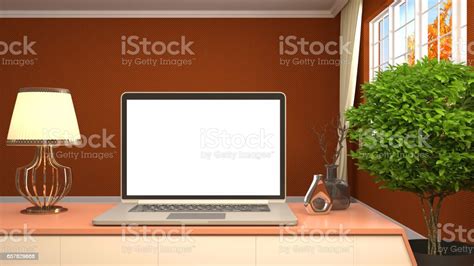 사무실 테이블에 흰색 화면으로 컴퓨터입니다 3 차원 일러스트 레이 션 0명에 대한 스톡 사진 및 기타 이미지 0명 Html