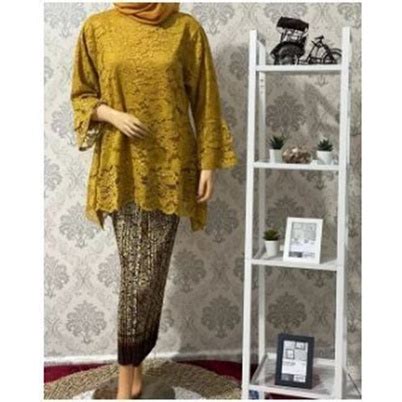 Jual SETELAN KEBAYA BRUKAT JUMBO BAJU KEBAYA BIG SIZE KEBAYA BRUKAT