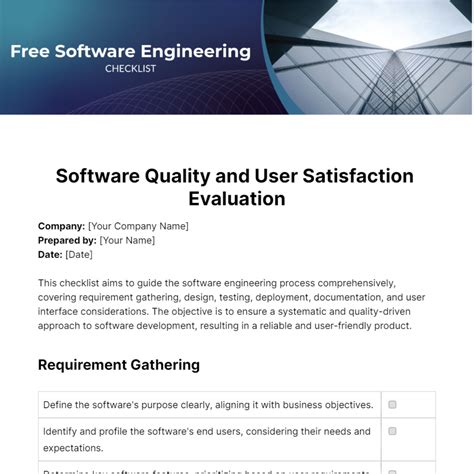 Free It And Software Checklist Templates And Examples Edit Online
