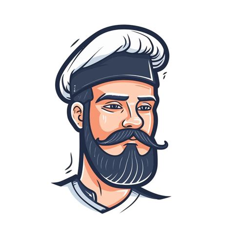 Premium Vector Chef Logo Design Abstract Drawing Chef Cook Or Baker