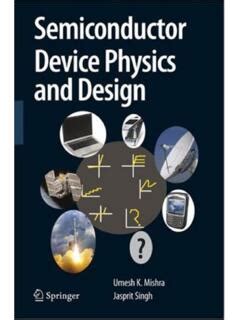 SEMICONDUCTOR DEVICE PHYSICS AND DESIGN Semiconductor Device Physics
