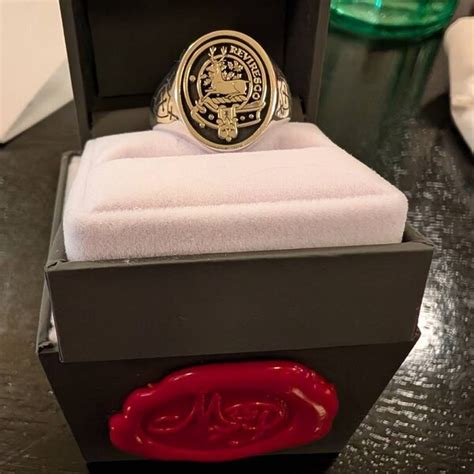 Maclean Scottish Clan Crest Signet Ring Silver Hallmarked Handmade And
