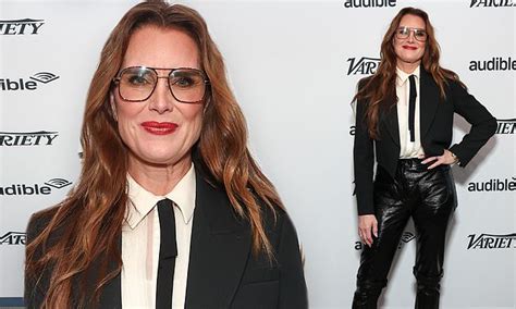 Brooke Shields Cuts Smart Figure As She Rocks A Blazer And Leather