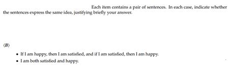 solved each item contains a pair of sentences in each case