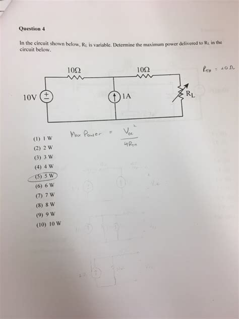 Solved In The Circuit Shown Below Circuit Below R L Is Chegg Com