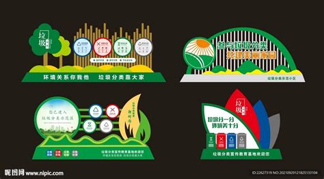 垃圾分类造型牌设计图 广告设计 广告设计 设计图库 昵图网