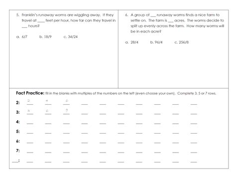 Mathfactlab Differentiated 5th Grade Math Spiral Review Pdf