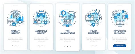Digital Twin Usage Blue Gradient Onboarding Mobile App Screen Banner