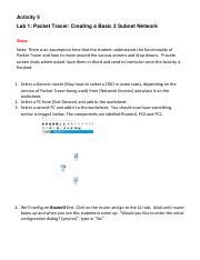 DCF255 Lecture 5 Activity 5 Introducing Switches Into The Network