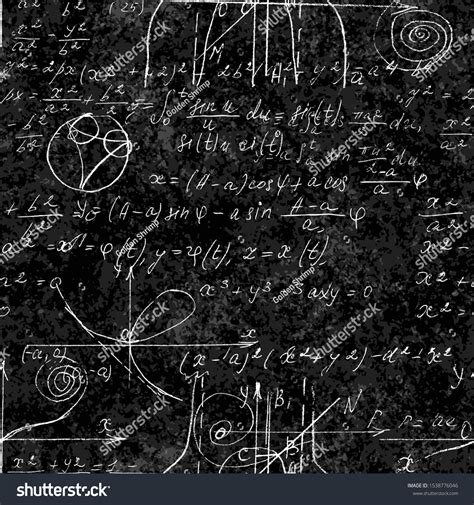 Seamless Endless Pattern Background Handwritten Mathematical Stock Vector Royalty Free 1538776046