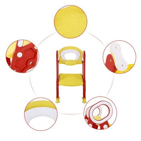 Réducteur WC échelle Chaise Step Pot éducatif rouge jaune UNE VGEBY