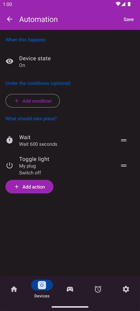 switch off a light plug automatically 10 minutes after it turns on