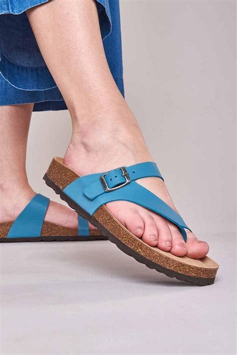 Moshulu Wilma Waxy Toe Post Cork Footbed Sandals Shopstyle