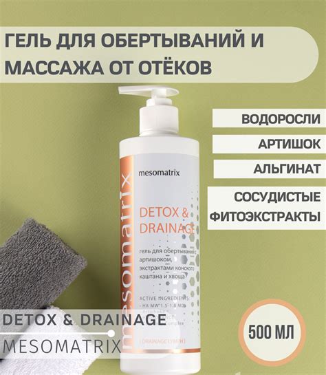 Гель для обертываний MESOMATRIX DETOX & DRAINAGE лимфодренажный | отзывы