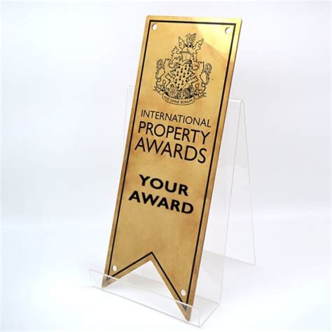 Custom Brass Ribbon Shop Property Awards