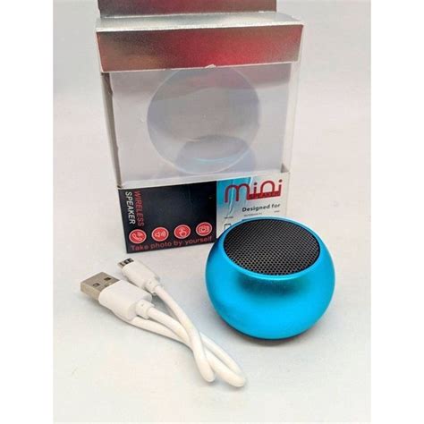 Caixinha Som Bluetooth Tws Metal Azul Mini Speaker Amplificada 3w