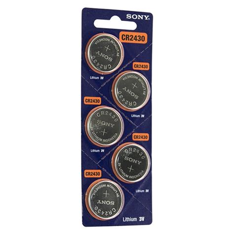SONY CR2430 Coin Battery, 5 Pack SONY Auto Accessories