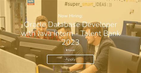 Oracle Database Developer With Java Intern Talent Bank 2023 At Commerzbank Ag Poland