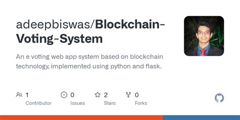 Github Adeepbiswas Blockchain Voting System An E Voting Web App