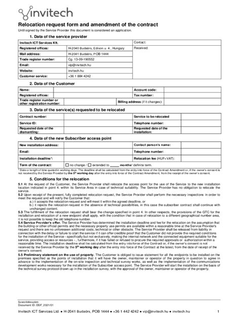 Fillable Online Relocation Request Form Relocation Request Form Fax