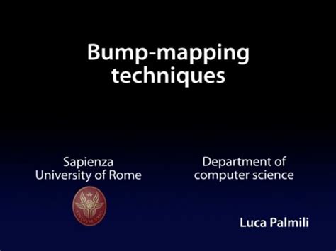 Bump Mapping Techniques Ppt
