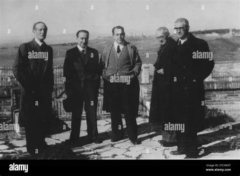 12 31 1949 From Left To Right According To The Photograph The Teacher Azorín Julio Camba