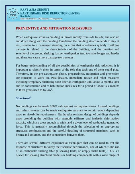 Pdf Preventive And Mitigation Measures Nidm