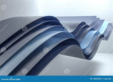 3d Rendering Curve Surface And Texture Background Stock Illustration