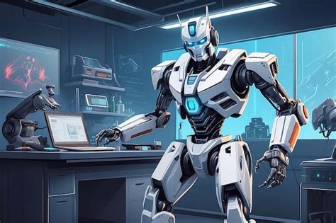 Premium Photo Robotics Lab Battle Transformer In Science Fiction