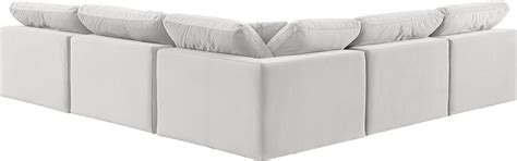 Dolce Cream Velvet Modular Sectional Sec5b Casabycoco