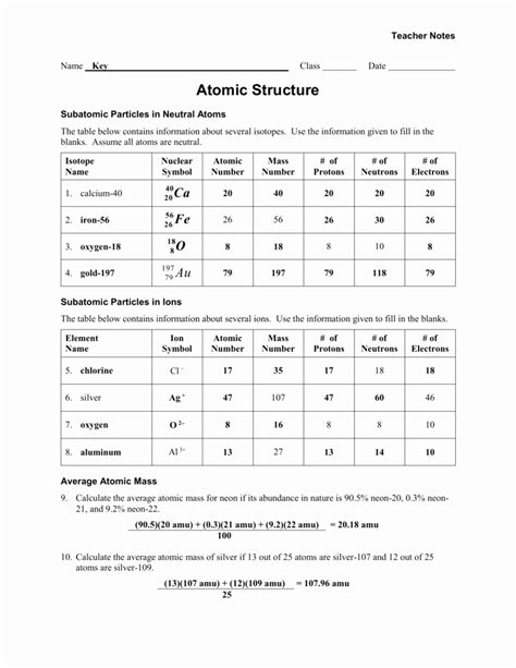 Worksheet Atomic Structure Answers Fresh Atomic Structure Worksheet 1