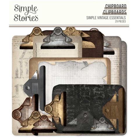 Simple Stories Simple Vintage Essentials Collection Chipboard