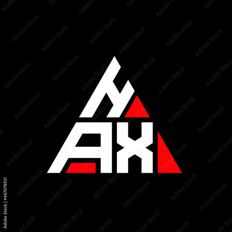 Hax Triangle Letter Logo Design With Triangle Shape Hax Triangle Logo