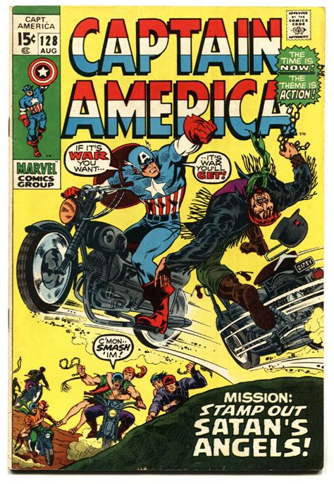 Captain America 128 Comic Book Motorcycle Cover Gene Colan Art Vgfn