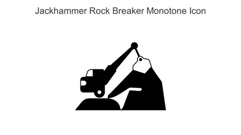 Jackhammer Rock Breaker Monotone Icon In Powerpoint Pptx Png And Editable Eps Format Ppt Sample