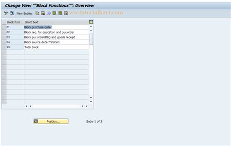OQB3 SAP Tcode Maintain Procurement Block Key Transaction Code