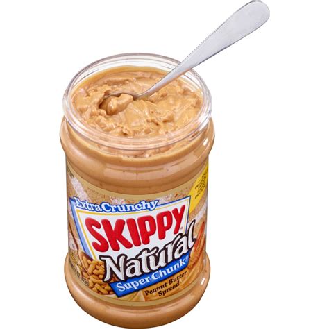 Skippy® Natural Super Chunk® Extra Crunchy Peanut Butter Spread 15 Oz