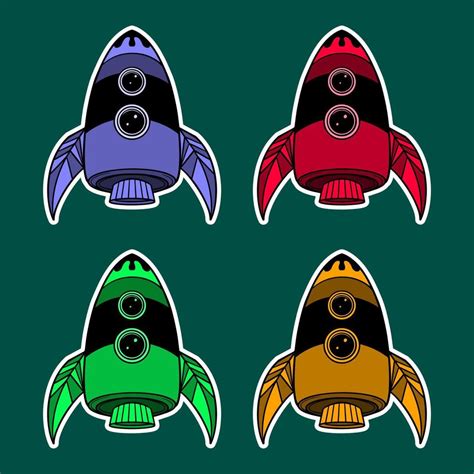 Rocket Doodle Sticker Illustration 49107810 Vector Art At Vecteezy