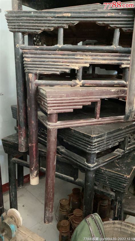 榆木圆包圆八仙桌50张一组，库存多，结实牢固，展馆装修佳品。 价格13000元 Se91131515 木桌几案 零售 7788收藏收藏热线