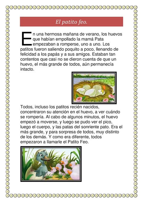 Cuento El Patito Feo Artofit