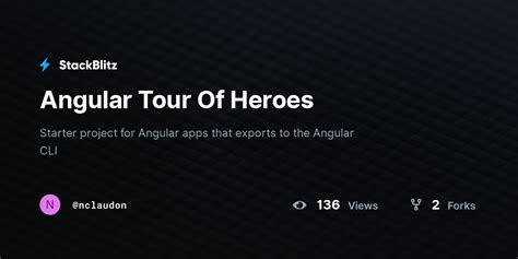 Angular Tour Of Heroes Stackblitz