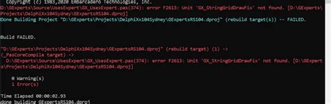 Runtime Error 217 When Installing Gexperts Gexperts Delphi Praxis En