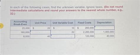 Solved In Each Of The Following Cases Find The Unknown