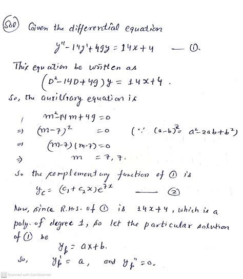 Solved Solve The Given Differential Equation By Undetermined Coefficients Course Hero