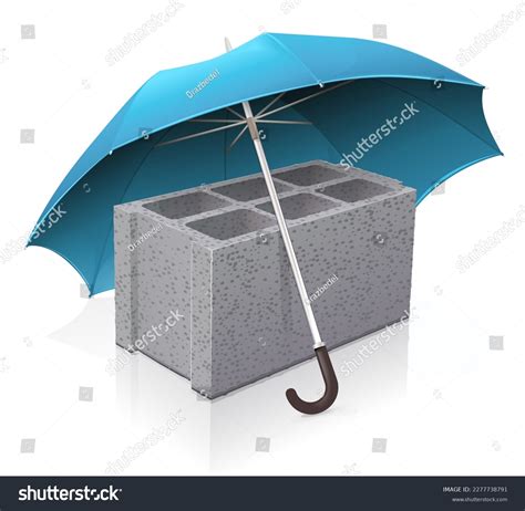 3d Cinder Block Isolated On White Stock Vector Royalty Free