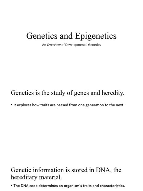 Genetics Presentation Pdf