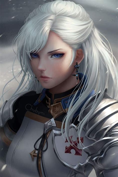 F Paladin Plate Armor Portrait Anime Fantasy Fantasy Girl Fantasy