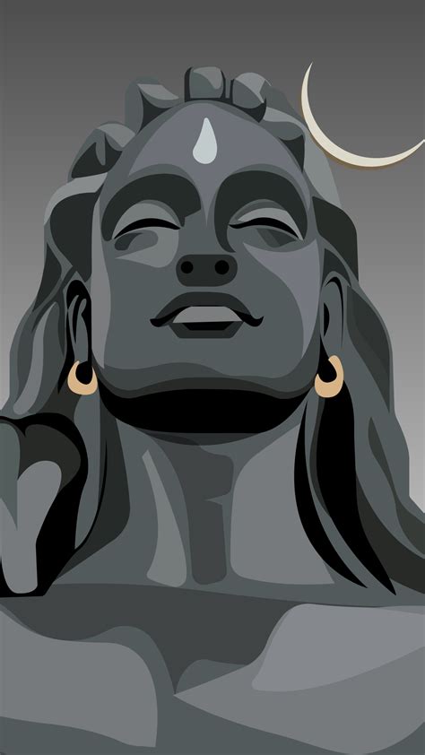 Adiyogi Wallpaper 4k Minimalist Lord Shiva